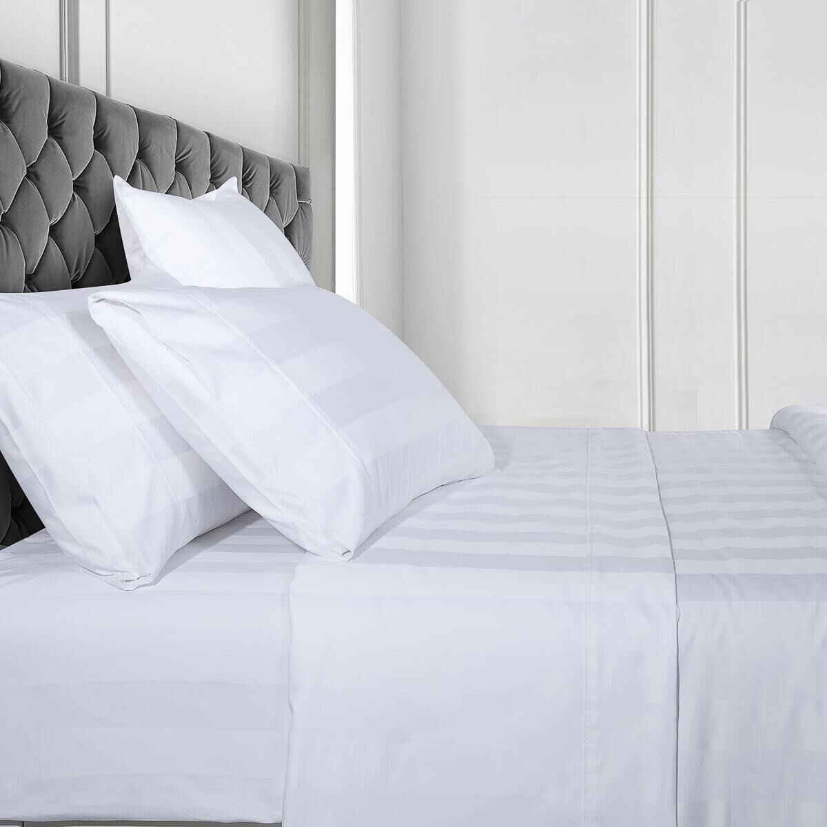 Bespoke 1200TC Sheet Set White Super King Bed