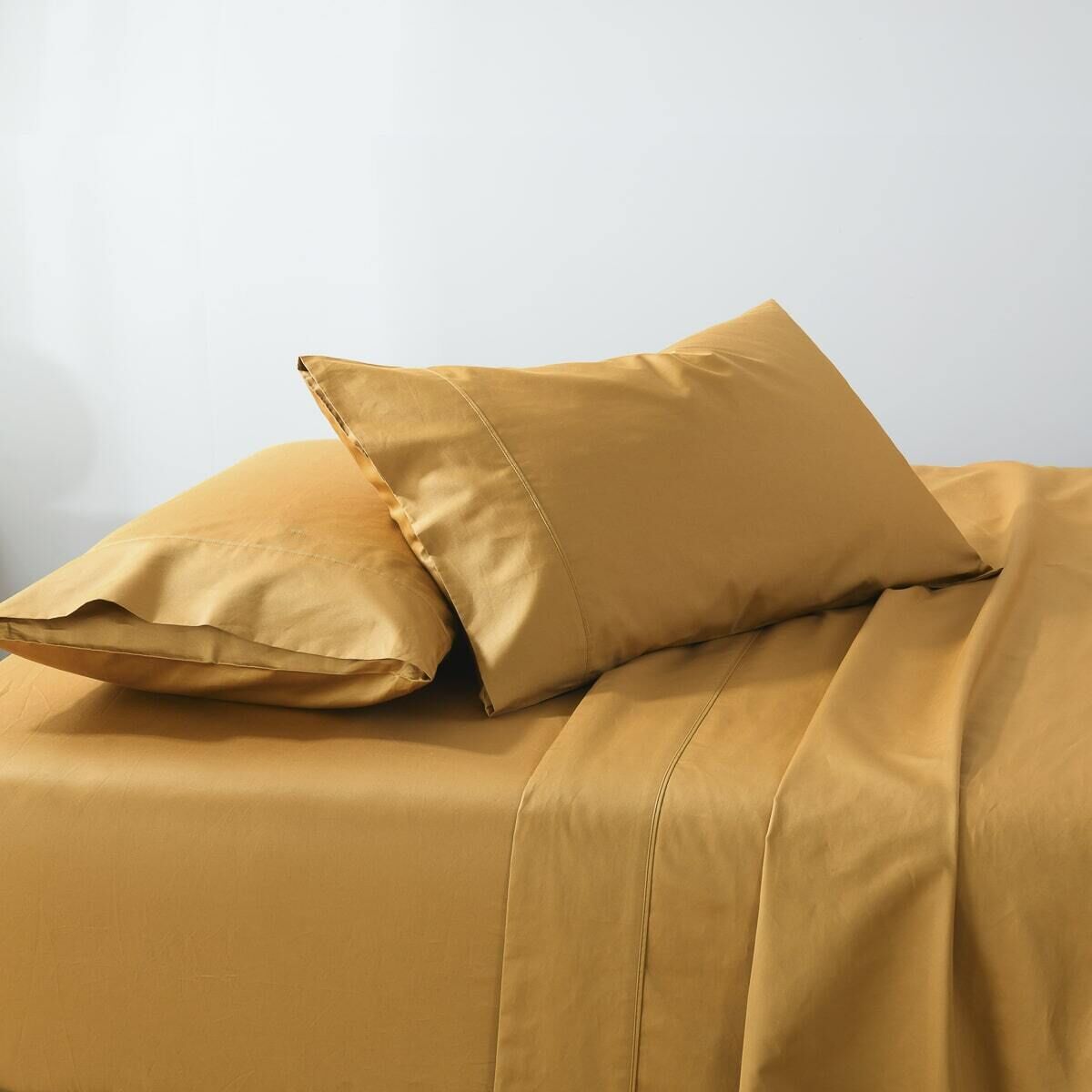 Soho 1000 Thread Count Mustard Flat Sheet