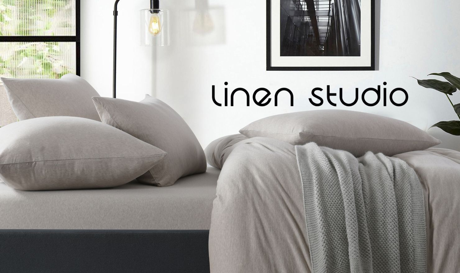 Get Jersey Fitted Sheet Beige Online I Manchester Collection